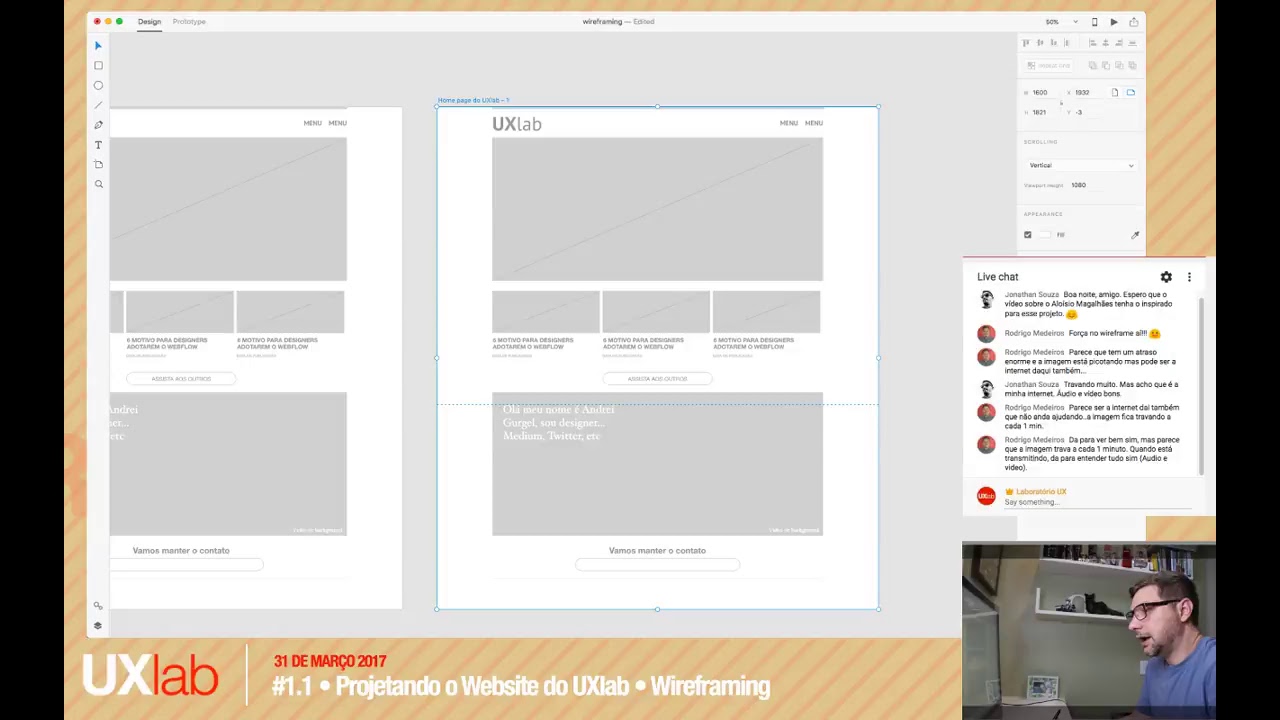 LIVE #2 – Construindo a estrutura no Adobe XD – Website UXlab – Web Design Tutorials