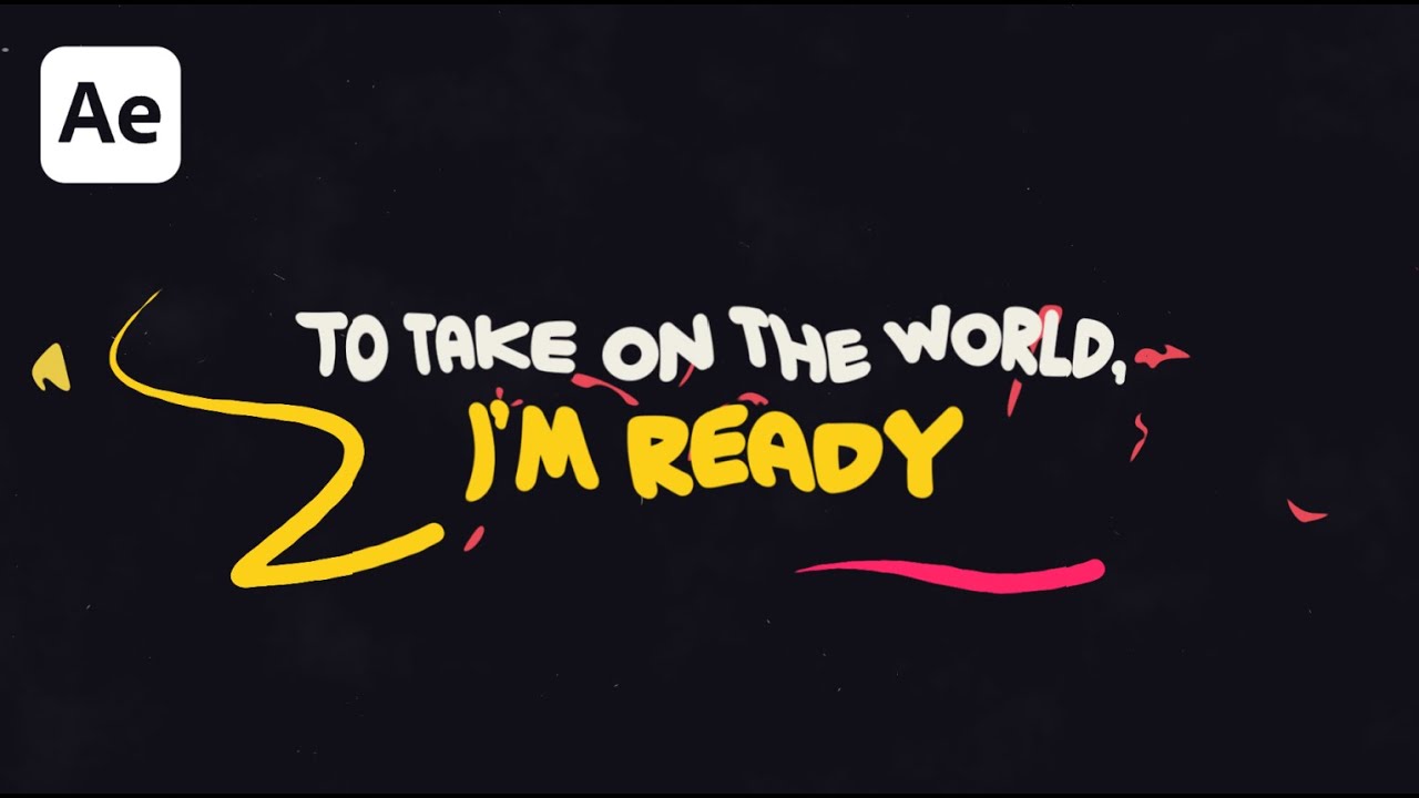 Liquid Cartoon Lyrics in After Effects – After Effects Tutorial – Liquid Text Animation Tutorial ...