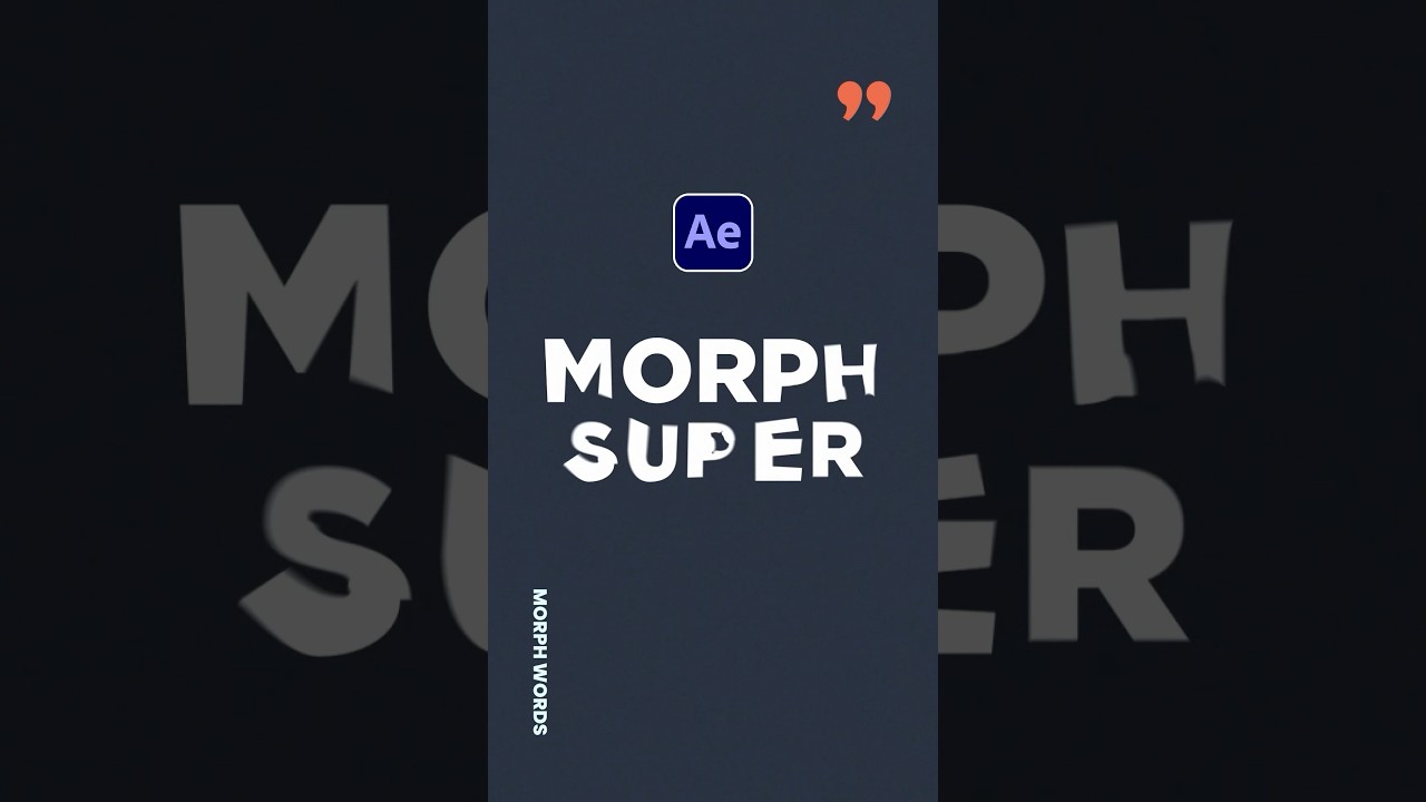 Morph Words Into Other Words Transition in After Effects #tutorial – Web Design Tutorials