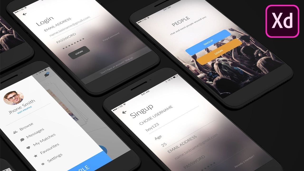 How To Design app in Adobe XD Tutorial for Beginners – Web Design Tutorials