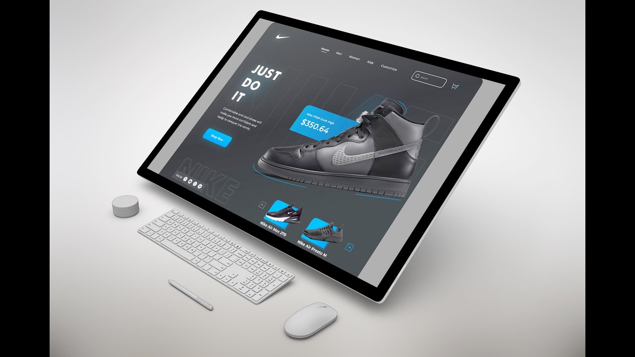 Design Nike Web UI Design in Adobe xd | Ecommerce Web UI Design | By ...