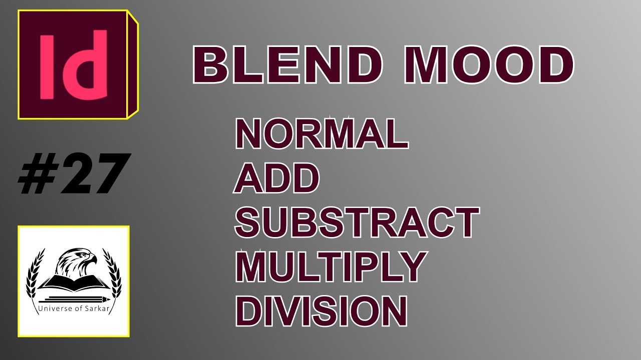 Adobe InDesign for Beginners | Blend Modes in InDesign cc | Indesign in ...