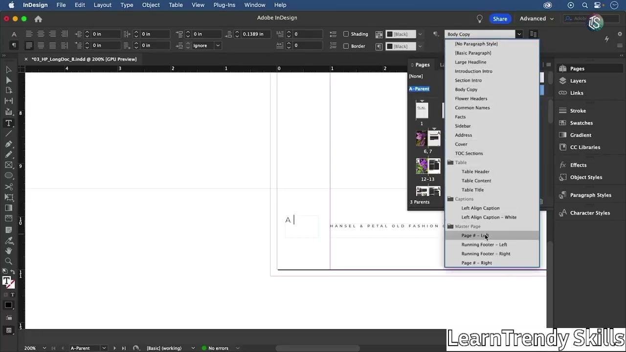 📄 Adding Page Numbering in Adobe InDesign 2024 | Essential Training ...